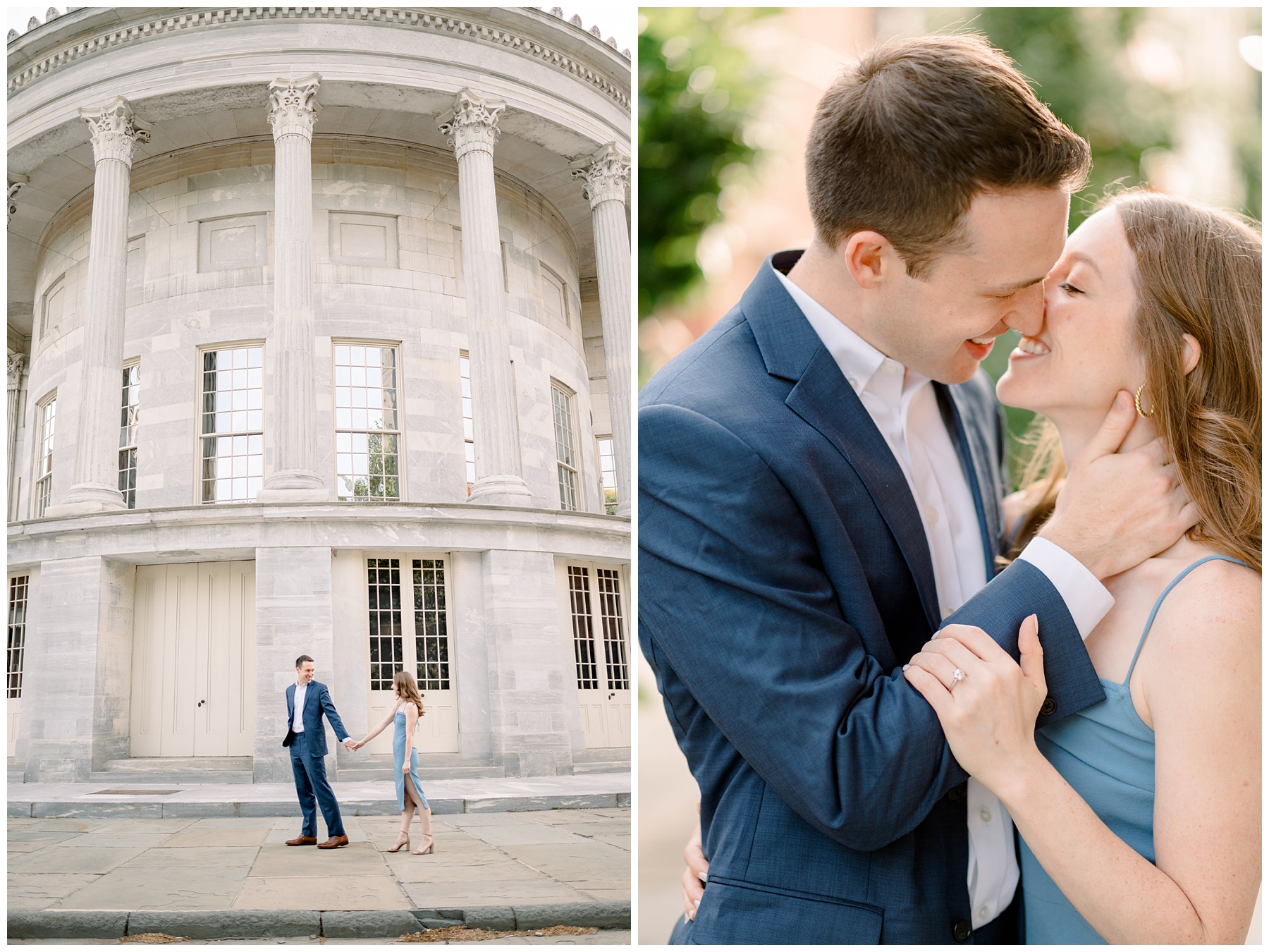Engagement Photos at The Merchant Exchange Building in Philadelphia