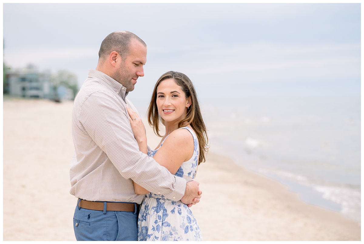 Cloudy Lake Michigan Engagement Session | Meagan and Joseph - Cat ...