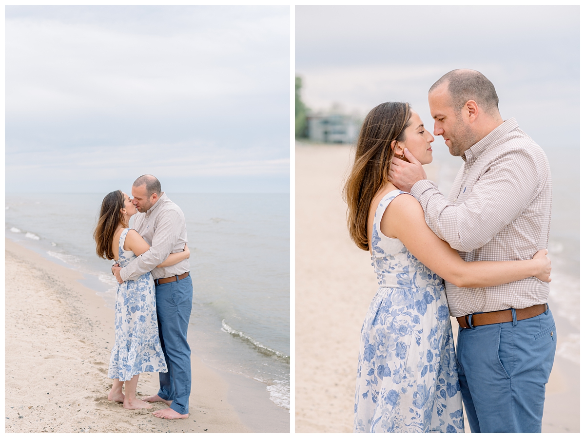 Cloudy Lake Michigan Engagement Session | Meagan and Joseph - Cat ...