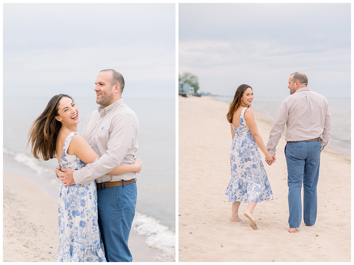 Cloudy Lake Michigan Engagement Session | Meagan and Joseph - Cat ...