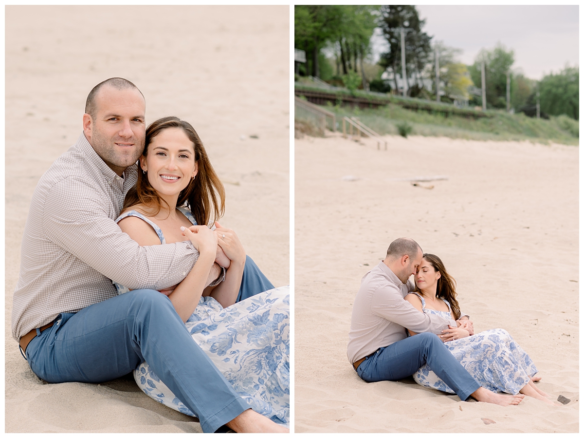 Cloudy Lake Michigan Engagement Session | Meagan and Joseph - Cat ...