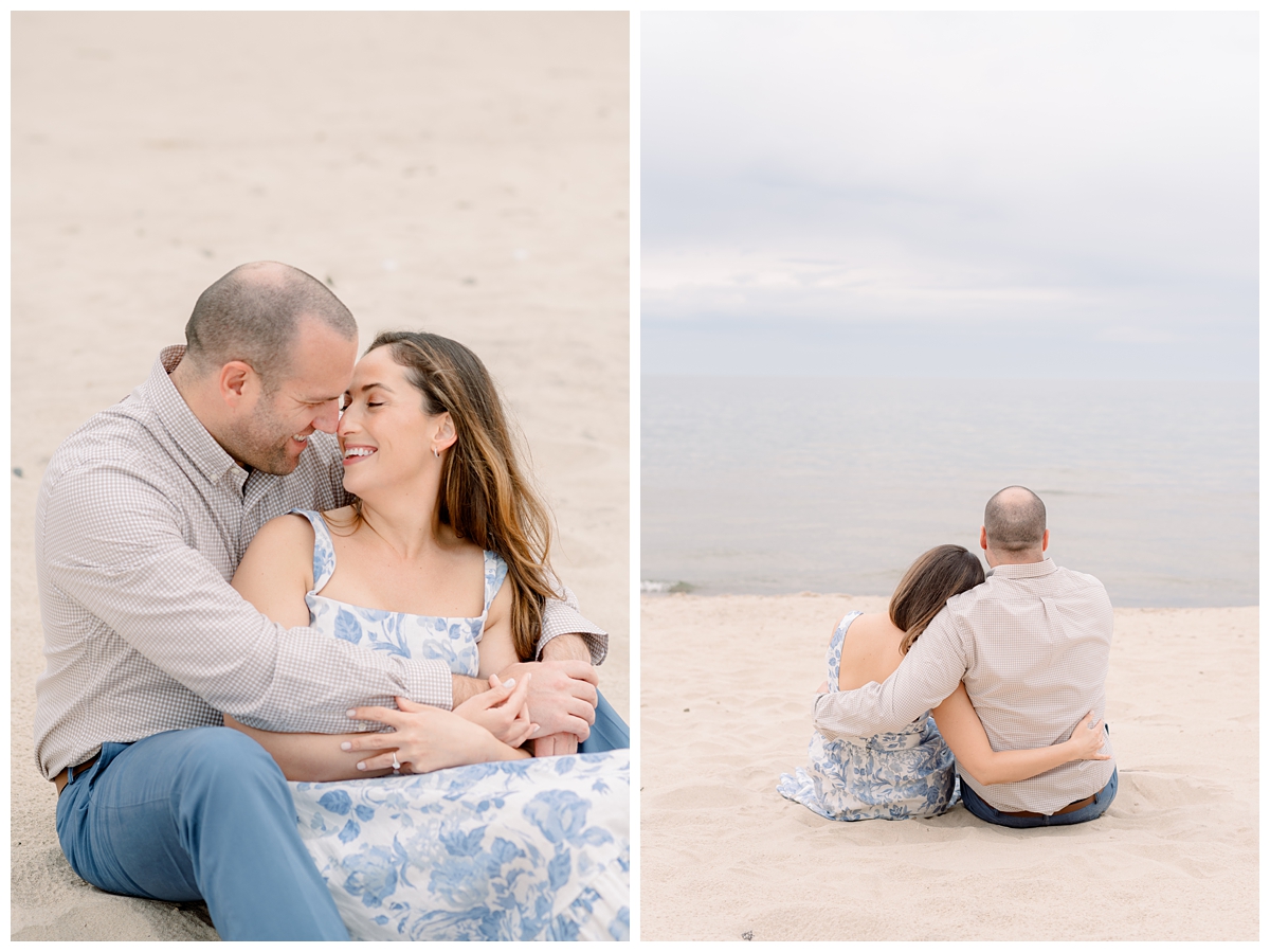 Cloudy Lake Michigan Engagement Session | Meagan and Joseph - Cat ...